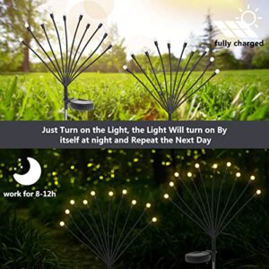 INFLELOS Solar Garden Lights - New Upgrade Solar Swing Lights, Wind Swing, Solar Outdoor Lights, Garden Patio Decor, High Flexible Wire and Heavy Duty Bulb Base, Warm White (2-Pack)