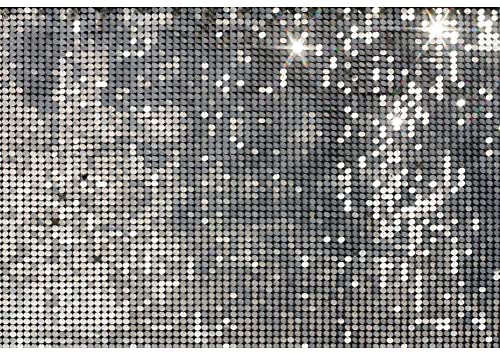 YongFoto 6x4ft Disco Party Backdrop Sliver Sequins Photography Background Glitter Halos Wedding Birthday Party Cake Table Banner 70s Theme Party Backdrop Disco Decorations Backdrop