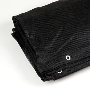 ATE Pro. USA - 7' ft. x 20' ft. Heavy Duty Black Knitted Mesh Tarp with Grommets 73% Shade Use for Shade, 27% Filtered Sunlight, UV Protection, Green House, Garden, Nursery, Canopy, Pools, Dump Truck