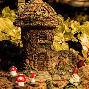 Cute Tiny Mushrooms Mini Miniature Figurines Fairy Garden Mushrooms Ornaments Mushroom Model Garden Miniature Statue Landscape DIY Bonsai Craft for Home Decoration Supplies (Red,50 Pieces)