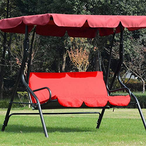 Omabeta Swing Cushion Cover, Swing Cushions 3 Seater Replacement, 3 Seater Chair Waterproof Cushion Swing Seat Cushions Seat Cover for Patio Garden Yard, Replacement Cushions for Outdoor Swing(Red)