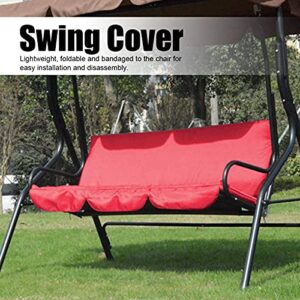 Omabeta Swing Cushion Cover, Swing Cushions 3 Seater Replacement, 3 Seater Chair Waterproof Cushion Swing Seat Cushions Seat Cover for Patio Garden Yard, Replacement Cushions for Outdoor Swing(Red)