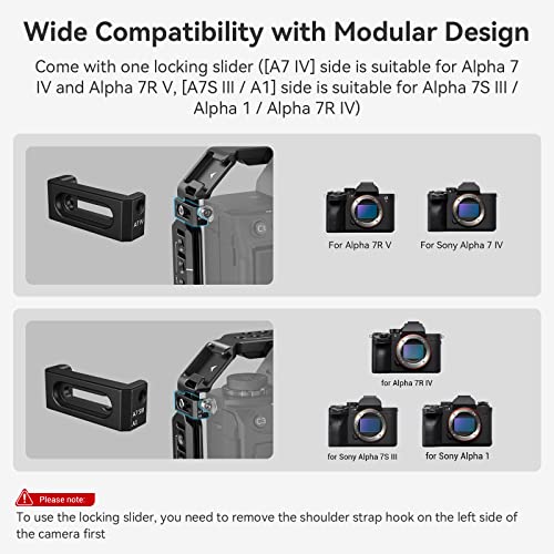 SmallRig A7 IV Cage with Top Handle and HDMI Cable Clamp, Basic Kit for Sony Alpha 7R V / Alpha 7 IV / Alpha 7 S III - 3668