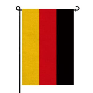 pretty_jessie germany flag german garden flags 12×18 double-sided small burlap yard flag decorations for outdoors(germany)