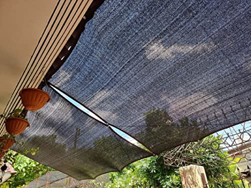 Abrotain Black Shade Cloth 10'x10' Sun Shade Sail Shade Cover Sunblock for Canopy Patio Awning Carport Garden Backyard