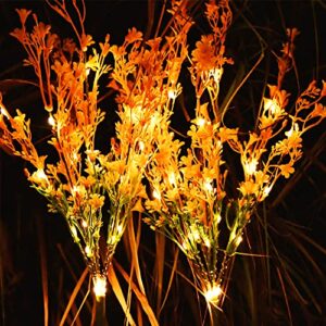 BeHiller Flowers Solar Stake Lights Outdoor,Gifts for mom,Grandma Gifts,Flowers Lamp Gifts for Yard Decorations,Garden Solar Pathway Lights for Patio,Backyard,Xmas Tree Decor-2Pack