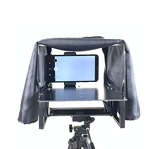 Leeventi Teleprompter I Compatible with iPhone, iPad, Android Smartphones, Photo or Video Camera I Suitable for All tripods I 600g, 30×40×3 cm