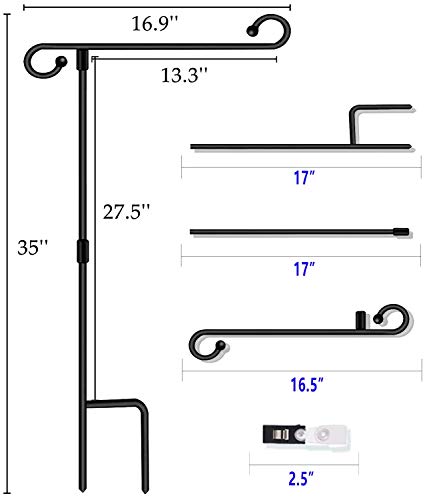 Garden Flag Stand, Premium Garden Flag Pole Holder