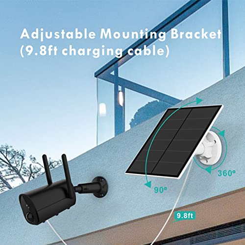 5W Solar Panel for Wireless Outdoor Security Camera Compatible with Rechargeable Battery Powered Surveillance Cam, Continuous Solar Power for Camera, Not Compatible with Arlo Ring Blink Camera