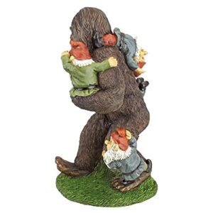 duoxinshangmao Gorilla Statue Bigfoot and Gnomes Figurine Outdoor Garden Resin Statue,Miniature Bigfoot and Gnomes for The Fairy a Large Garden Accessory, 6inch X 3.5inch X 2.7inch