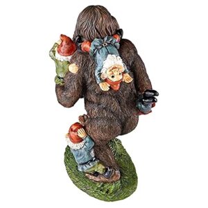 duoxinshangmao Gorilla Statue Bigfoot and Gnomes Figurine Outdoor Garden Resin Statue,Miniature Bigfoot and Gnomes for The Fairy a Large Garden Accessory, 6inch X 3.5inch X 2.7inch