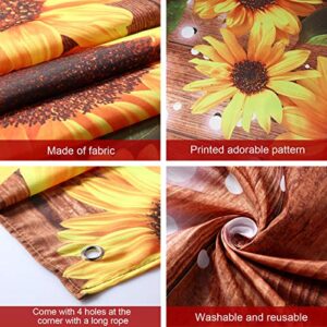 Rustic Sunflowers Backdrop Sunflowers Photography Backdrop Background Sunflower Brown Backdrop Photography Wall Backdrop Background Banner for Photo Studio Home Decoration, Party Supply