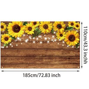 Rustic Sunflowers Backdrop Sunflowers Photography Backdrop Background Sunflower Brown Backdrop Photography Wall Backdrop Background Banner for Photo Studio Home Decoration, Party Supply