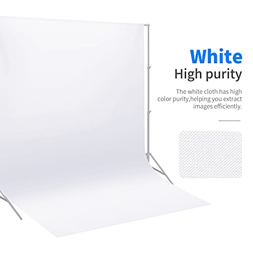 Neewer 10 x 20FT / 3 x 6M PRO Photo Studio 100% Pure Muslin Collapsible Backdrop Background for Photography,Video and Televison (Background ONLY) - WHITE