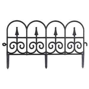 Garden Fence, 10 Pack Decorative No Dig Fencing 20ft (L) x 13in (H) Rustproof Landscape Folding Fence Panel Border Decor Picket Flower Edging for Outdoor Patio Yard Landscape