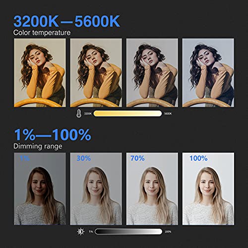 Neewer 18" Led Video Light Panel Lighting Kit with Remote, 2-Pack 45W Dimmable Bi-Color +Light Stand, 3200K–5600K Soft Light CRI 97+ 4800Lux for Game/Live Streaming/YouTube/Photography