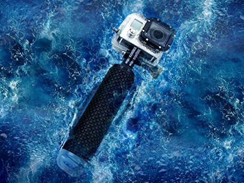 Waterproof Floating Hand Grip Compatible with GoPro Hero 11 10 9 8 7 6 5 4 3+ 2 1 Session Black Silver Handler & Handle Mount Accessories Kit for Water Sport and Action Cameras (Blue)