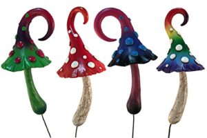 glitzglam magical miniature mushroom collection – 4 fairy garden beautiful miniature mushrooms included. a gnome- fairy garden accessory