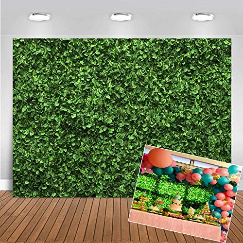 8x6ft Green Leaves Backdrop Greenery Leaf Wall Background for Jungle Theme Baby Shower Party Wedding Baby Shower Party Bridal Shower Photo Props Cake Table Decor CY-066