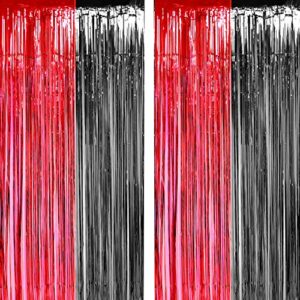 casino party tinsel foil fringe curtains – viva las vegas game night birthday photo backdrops wedding party decor photo booth props backdrops decorations