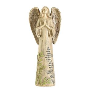 ivy home resin garden statue standing praying angel garden statuary for outdoor decor