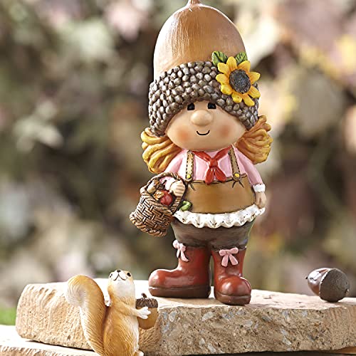 Petunia The Garden Gnome and Squirrel Friend - Landscaping Accent