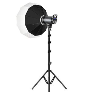 bi-color led video light, gvm 100w photography lighting with bowens mount, app control system, lantern softbox video lighting kit for youtube outdoor studio, dimmable 3200k-5600k, cri 97+