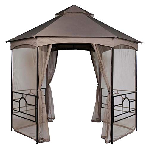 Hexagon Garden House Gazebo Replacement Canopy Top Cover - RipLock 350