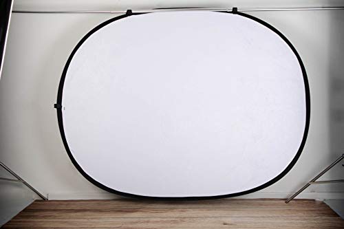 Kate 5x6.5ft White Pop Up Backdrops Gray Collapsible Backdrops for Photography Double Sided Portable Background for Video Shooting