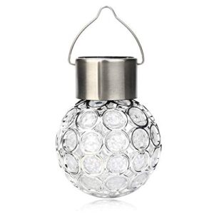 ball camping solar lights led hanging waterproof rotatable garden outdoor round led light led christmas lights wire color changing