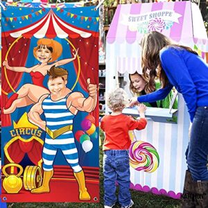 KatchOn, Carnival Photo Booth Backdrop - Large,72x36 Inch | Carnival Decorations for Event | Carnival Photo Door Banner for Carnival Theme Party Decorations | Carnival Backdrop, Mardi Gras Decorations