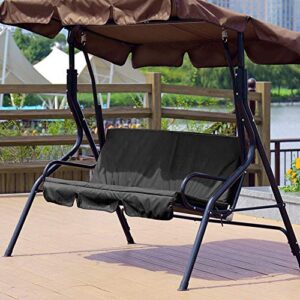 valentine’s day carnival boquite swing seat cushion cover set, 150x50x10cm/59.1×19.7×3.9in outdoor swing 3‑seat chair waterproof cushion replacement for patio garden yard, waterproof (black)