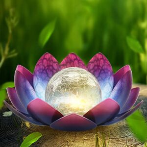 qzzp garden solar lights outdoor decor waterproof lotus flower solar lights garden decor yard lawn solar lights outdoor decorations for patio table lamp