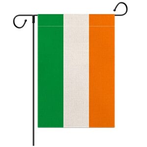 eddert happy st patrick’s day garden flag 12 x 18 inch burlap yard flag double sided shamrocks spring holiday decoration small flag