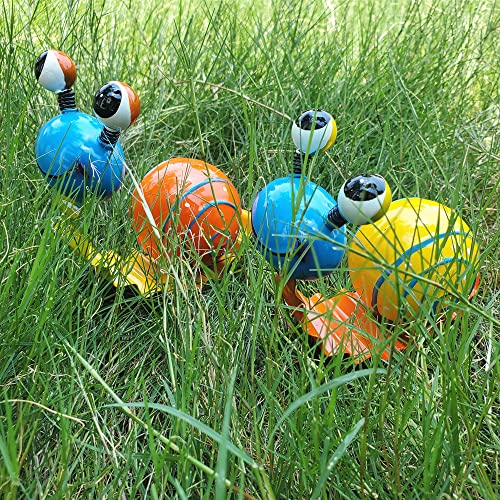 HYG Metal Snail Garden Decor,Metal Yard Art Garden Statues Decor Set of 2,Lawn Ornament Backyard Decorations Animal (Snail)