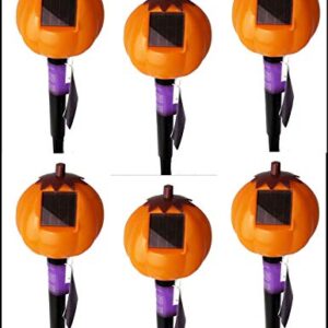 Greenbrier International Halloween Spooky Solar Lights Outdoor Waterproof Security Lights Easy Install Garden Lights for Garden Path Walkway Light (6, JackoLantern Pumpkin)