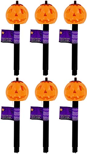 Greenbrier International Halloween Spooky Solar Lights Outdoor Waterproof Security Lights Easy Install Garden Lights for Garden Path Walkway Light (6, JackoLantern Pumpkin)