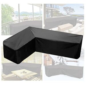 Patio Sectional Sofa Cover, Outdoor L-Shaped Sectional Sofa Covers Rainproof, Garden Corner Settee Furniture Cover Protector Waterproof, Left Facing, 75.6" L/102 L x 39.37" D x 32" H