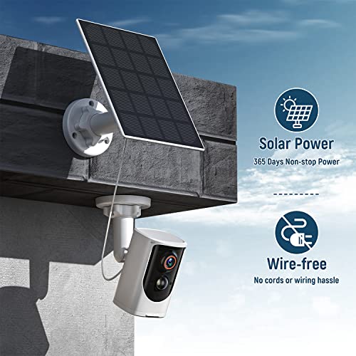 EKEN Security Camera Wireless Outdoor, Solar Security Camera for Home Security, 1080P HD, Smart Motion Detection, 2-Way Talk, Night Vision, Cloud Storage, IP65 Weather Resistance