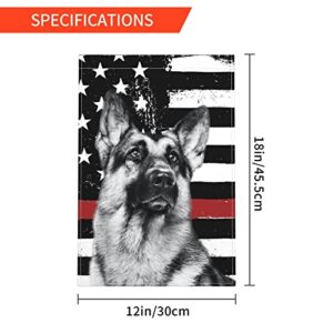 German Shepherd Garden Flag For Outside Dog Yard Flag Burlap Home Flag Double Sided Decoration Flag 12 X 18 Inch