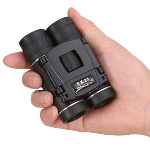 anourney 8×21 mini compact pocket binoculars, lightweight foldable binoculars,easy focus small binoculars for adults kids bird watching,opera concert, travel, hiking, outdoor scenery, football game