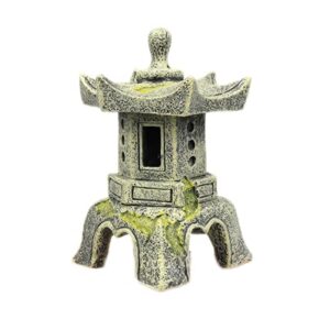 sdeetesamjun zen garden decor pagoda lantern statue for outdoor patio plant pots bonsai decor, japanese yard sculpture decor