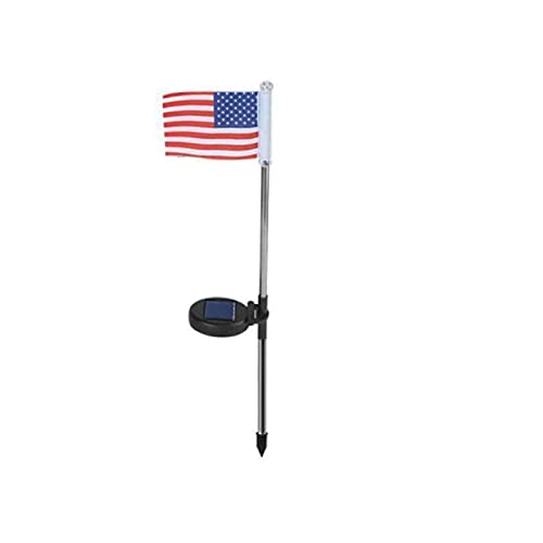 Garden Solar Lights Outdoor, 1 Pack Solar American Flag Solar Garden Stake Lights, Outdoor Waterproof Patriotic Lights for 4th of July, Independence Day, Memorial Day, Patio Yard Decoration (1PC)