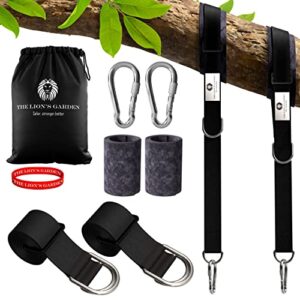 Adjustable Tree Swing Straps Hanging Kit - Set of 2 Tree Strap for Swing, Adjustable 5-10 Feet Tree Swing Hanging Straps, Heavy Duty & Weatherproof Hammock Branch Swings - Holds Up to 3376 Lbs