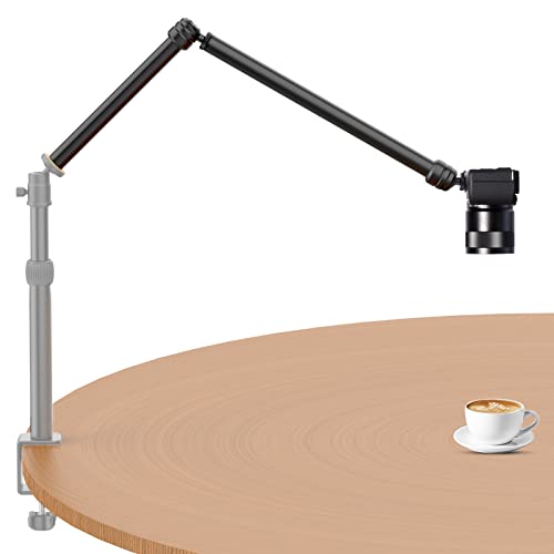 PICTRON VIJIM LS06 Flexible Arm Detachable 2-Section Magic Arm with 1/4" Interface Mount on Any Camera Desk Mount Stand for Overhead Shooting