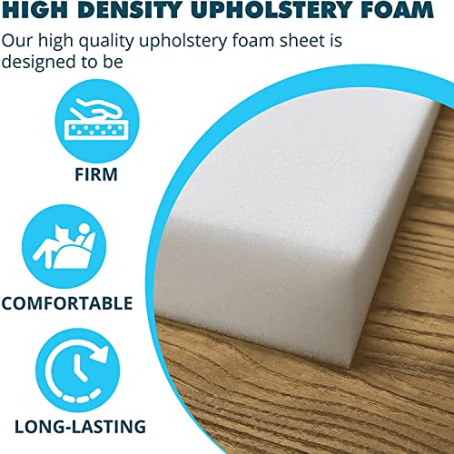 Foamma High Density Outdoor Cushion Replacement for Patio Furniture Premium Comfort and Support 3” x 22” x 24” Cover Not Included