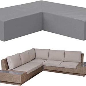 AKEfit Patio V Shaped Sectional Sofa Cover, Waterproof 600D Heavy Duty Outdoor Patio Furniture Set Covers Patio Garden Couch Covers 100"x100"x30"