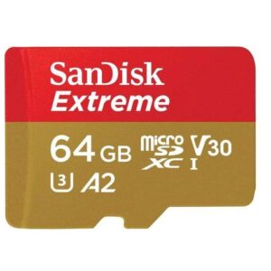 SanDisk Extreme 64GB (5 Pack) MicroSD Memory Card for DJI Mavic Mini 2, Mavic Mini, Mavic Air 2 Drone - C10 A2 V30 SDXC (SDSQXA2-064G-GN6MN) Bundle with (1) Everything But Stromboli Micro Card Reader