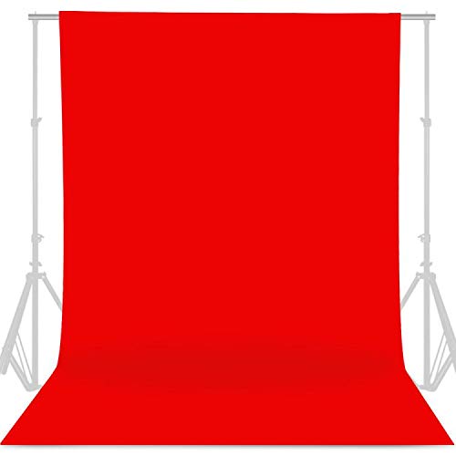 GFCC 8FTX10FT Red Backdrop Background for Photography Photo Booth Backdrop for Photoshoot Background Screen Video Recording Parties Curtain