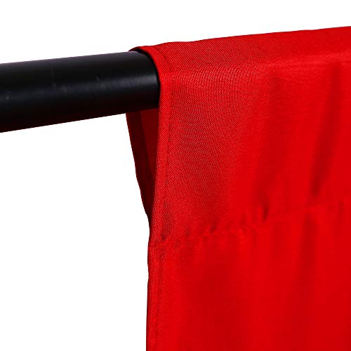 GFCC 8FTX10FT Red Backdrop Background for Photography Photo Booth Backdrop for Photoshoot Background Screen Video Recording Parties Curtain